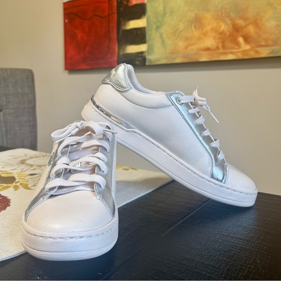 Coach | Shoes | Coach Cream And White Sneakers | Poshmark